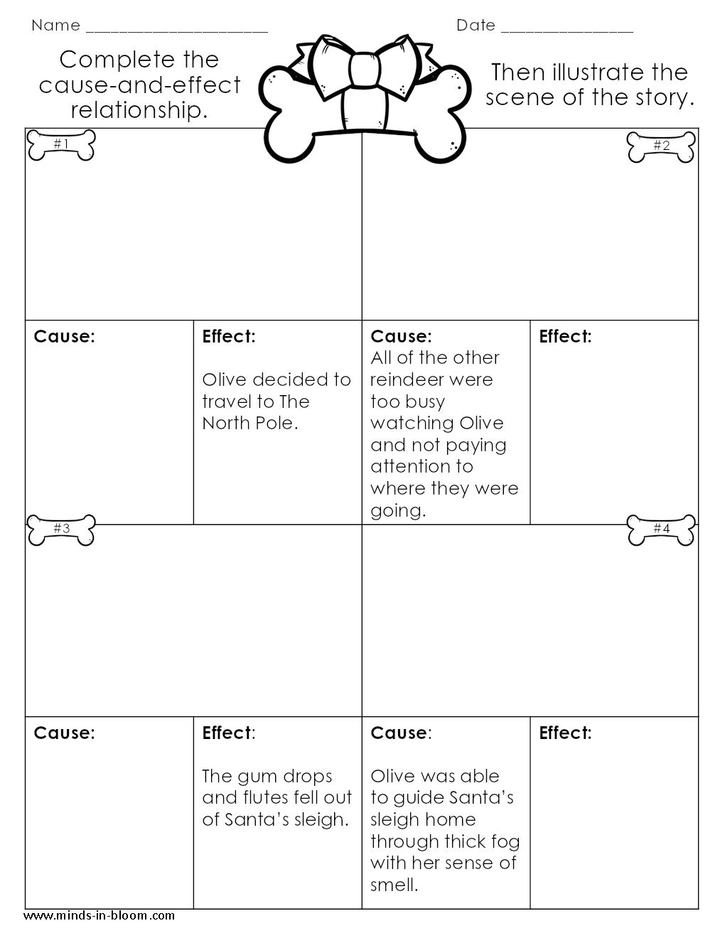 Holiday Read Aloud Cause and Effect Activity - Olive the Other Reindeer ...