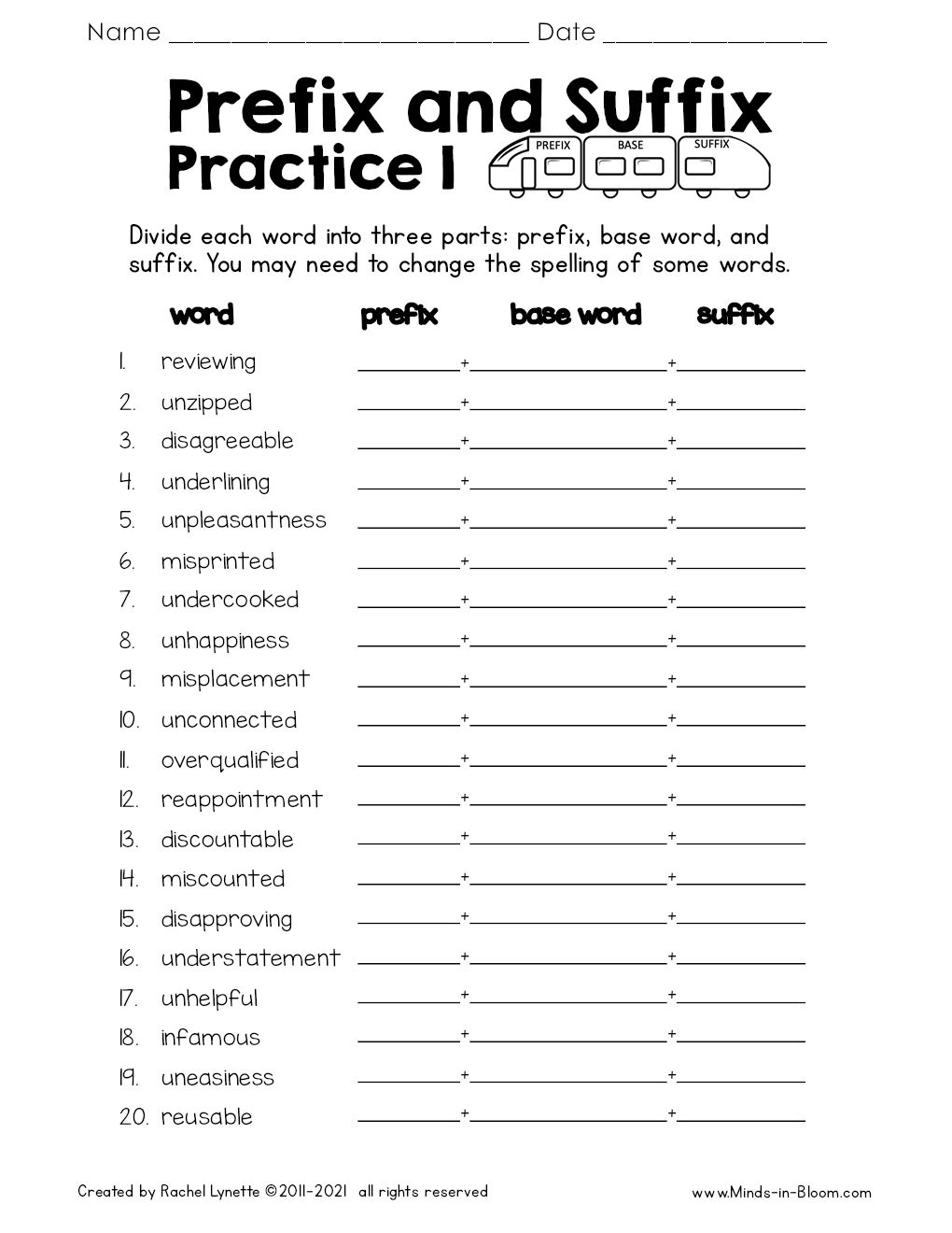 Prefix Practice Interactive Worksheet | Grade 3-5 Printable Resource