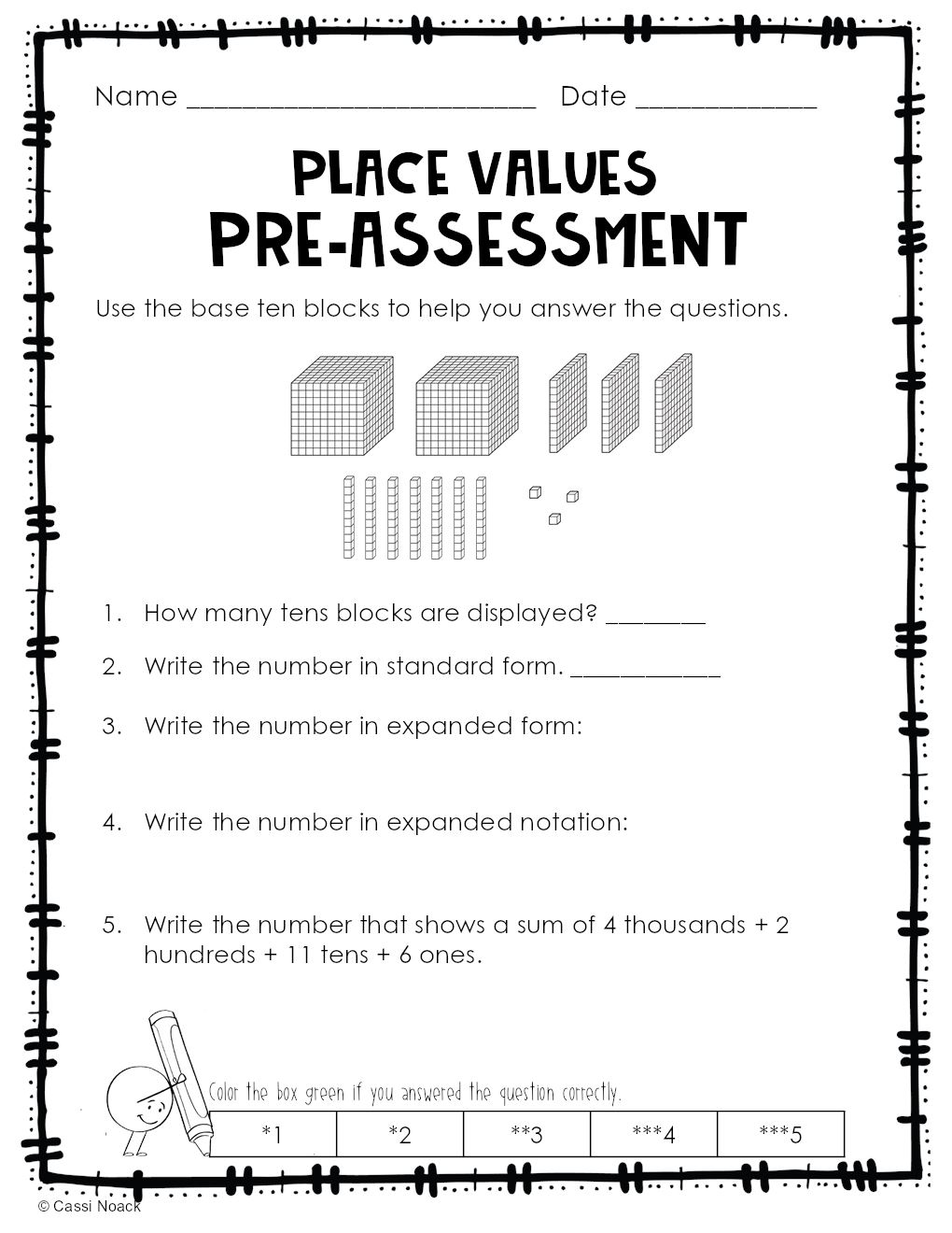 Place Value Pre Assessment Minds In Bloom Unlimited Place Value Pre Assessment Minds In Bloom Unlimited