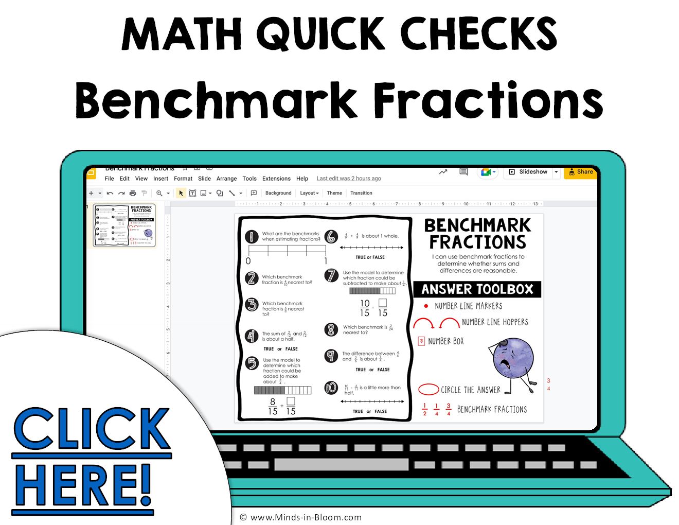 Google Slides - Math Quick Checks (Great for 5th graders) - Benchmark ...