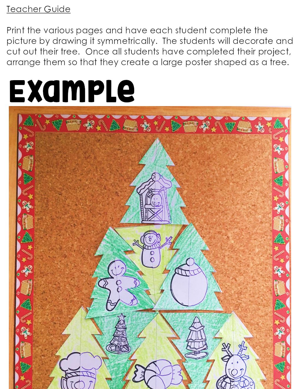 Christmas Tree Symmetry Class Project - Makes a wonderful bulletin ...