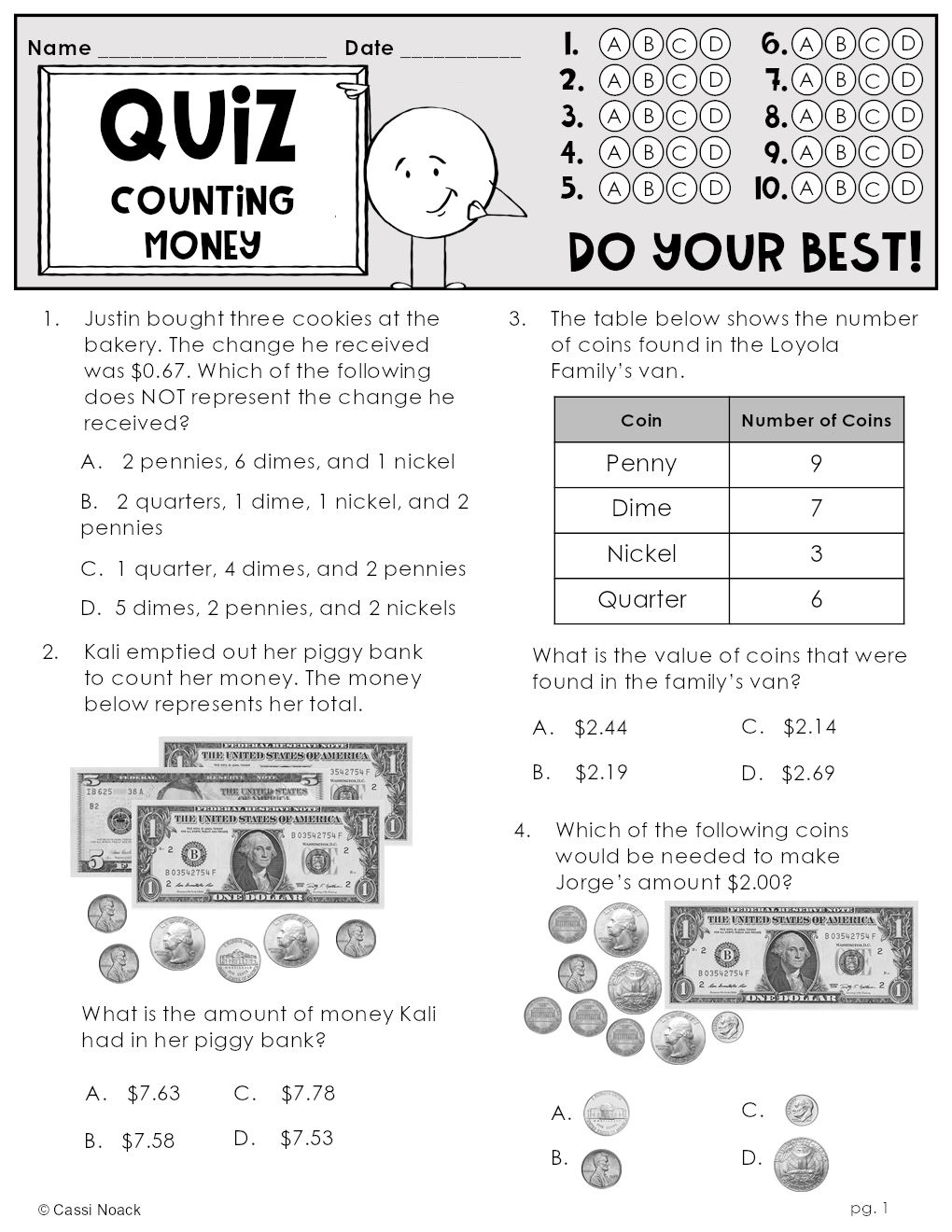 Counting Money QUIZ Minds In Bloom Unlimited Counting Money QUIZ Minds In Bloom Unlimited