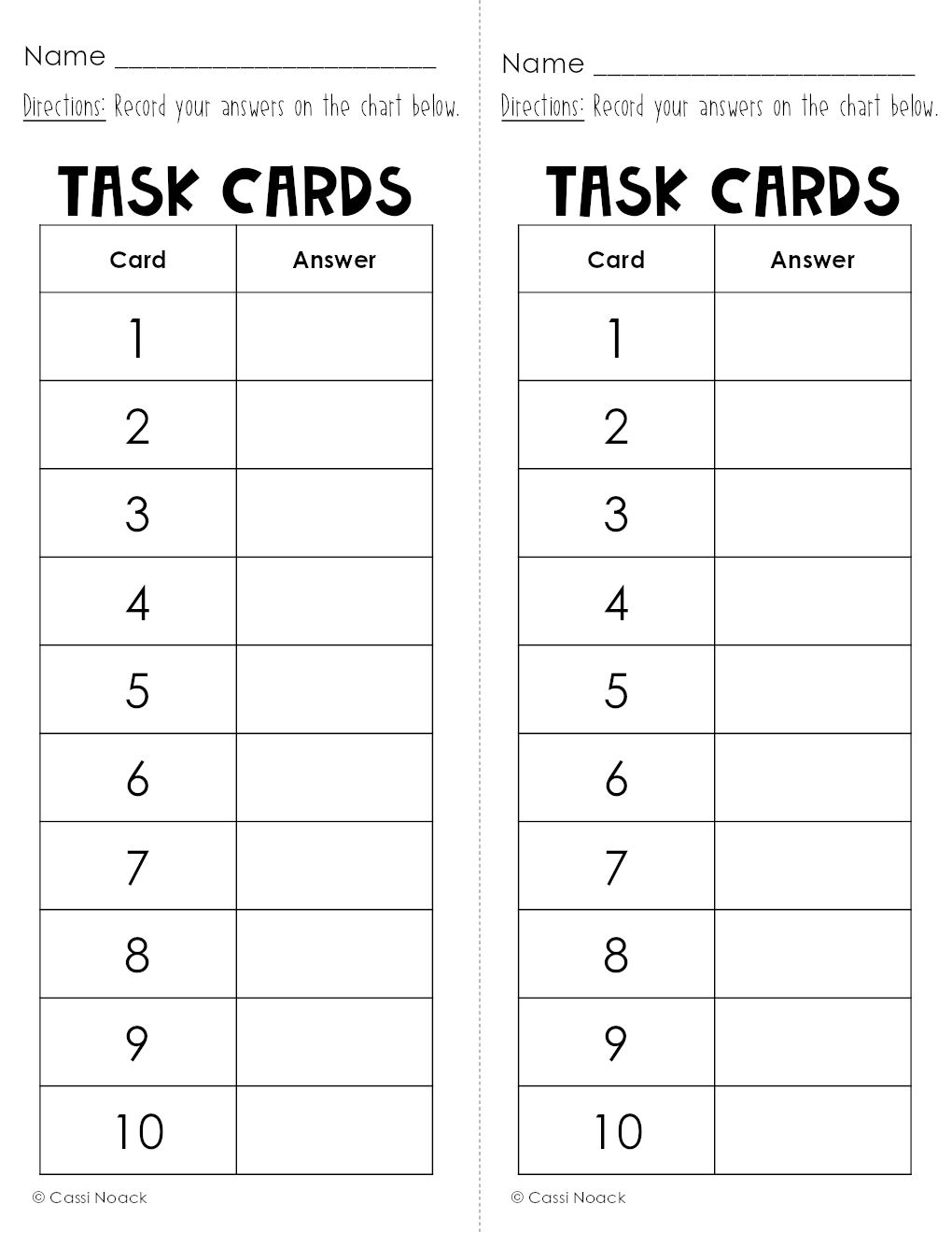 Decimals Number Line Task Cards for Grade 4 | Printable Activity