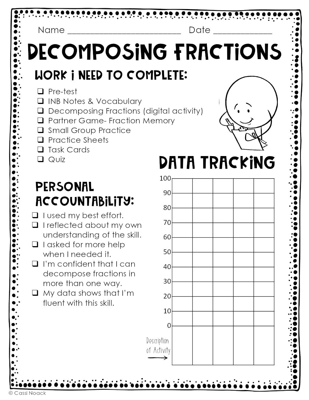 Decomposing Fractions - Data Trackers - Minds in Bloom Unlimited