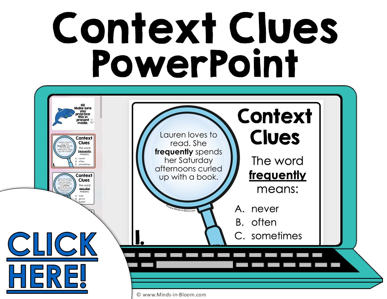 Context Clues Whole Group or Small Group POWERPOINT - Set 1 - Minds in ...
