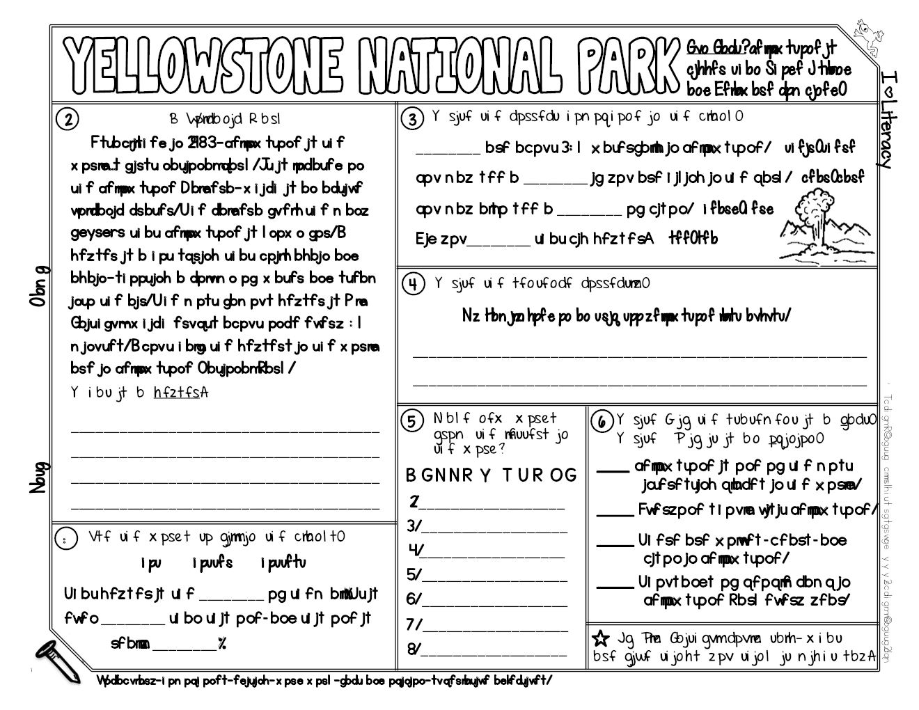 ELA Skills Daily Review - Places in Nature Theme - Minds in Bloom Unlimited
