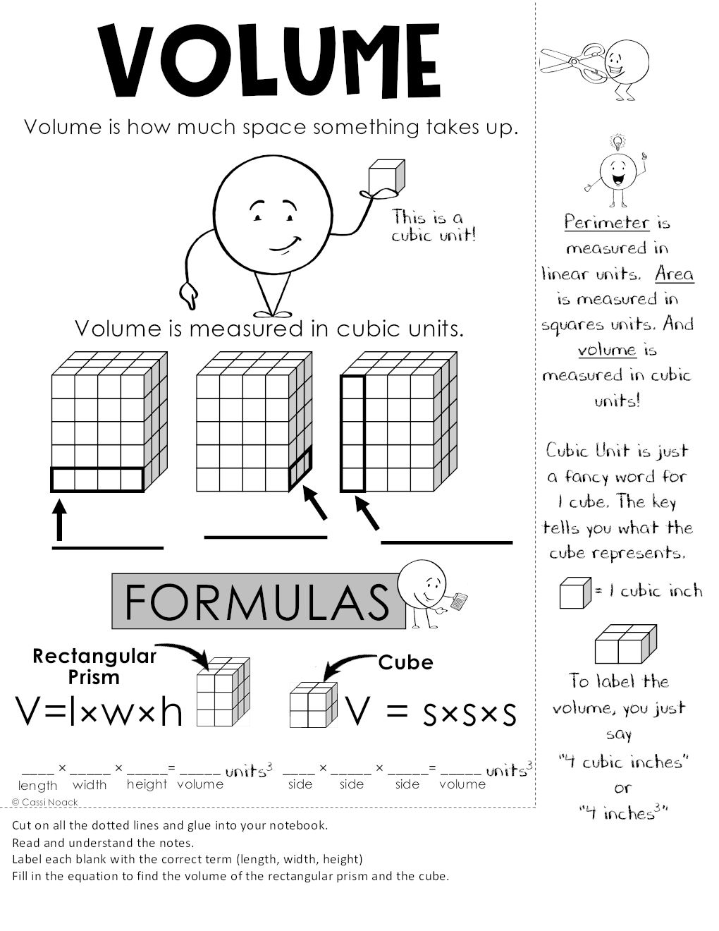 Finding Volume - Notes Pages (Great for Notebooks) - Volume - Minds in ...