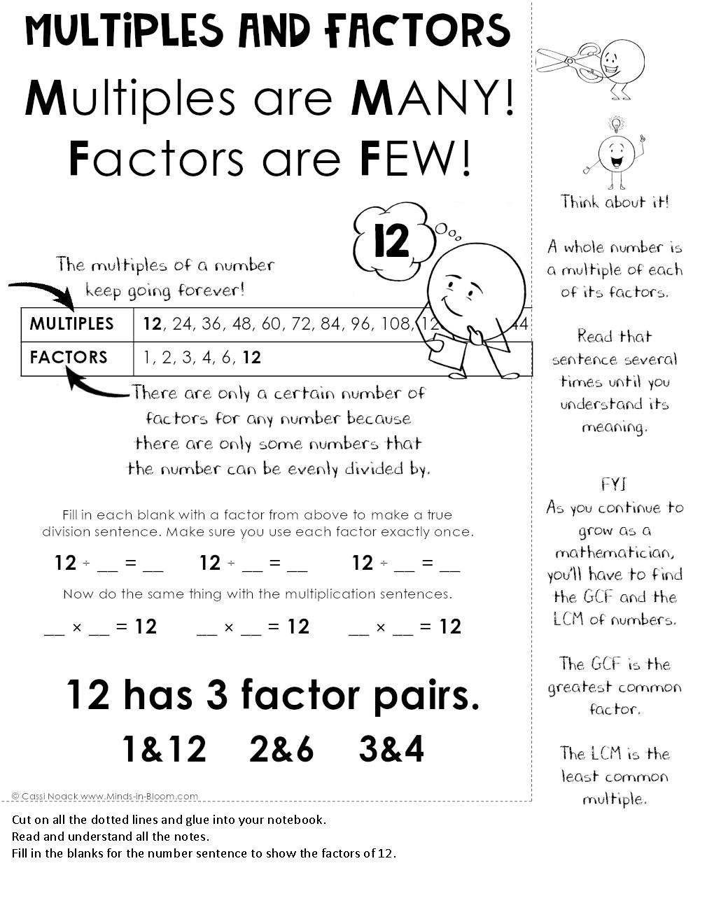 Prime And Composite Numbers Notes Pages Great For Notebooks