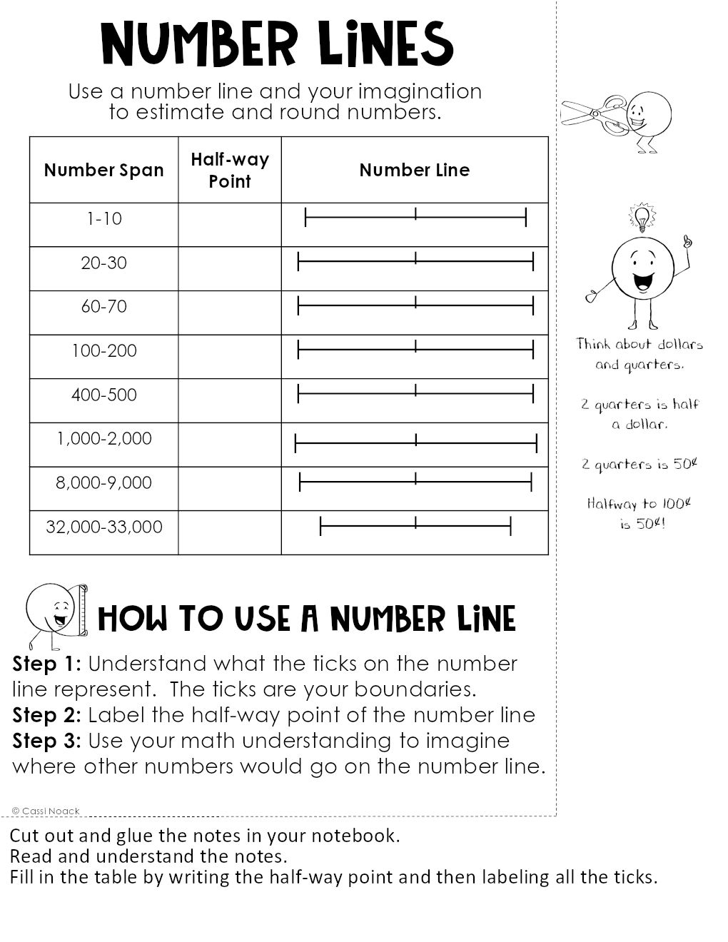 Rounding Whole Numbers - Notes Pages (Great for Notebooks) - with ...