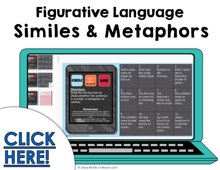 Figurative Language Worksheets and Google Slides - Idiom, Simile ...