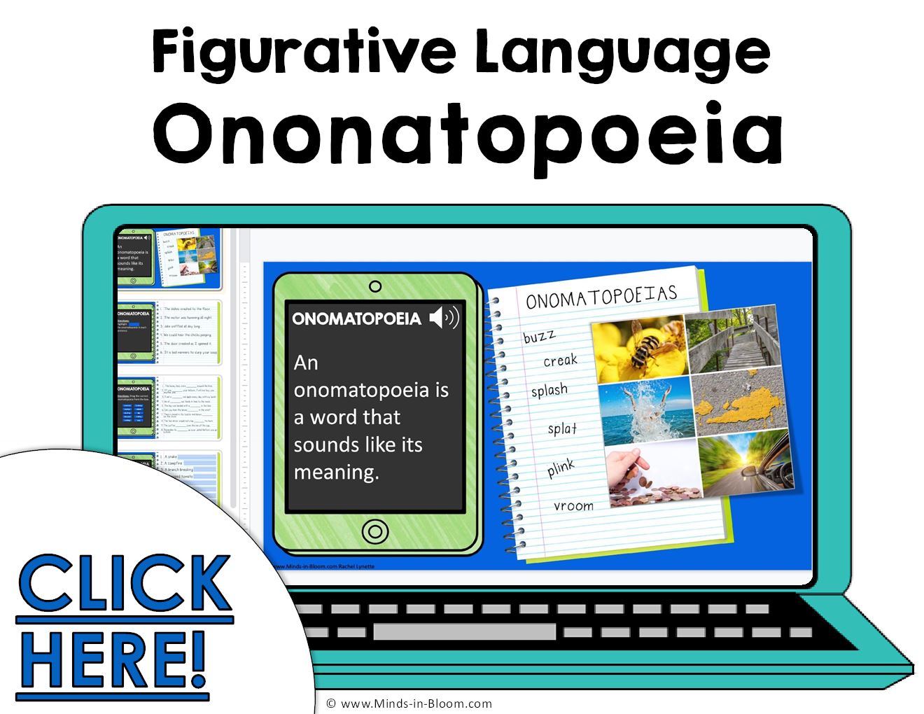 Google Slides - Figurative Language - Onomatopoeia - Minds in Bloom ...