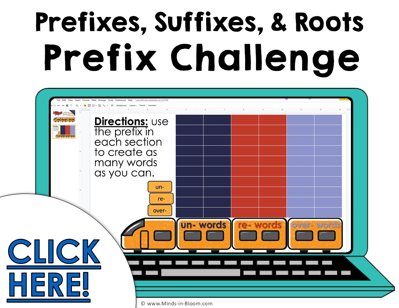 Prefix Challenge Practice for Grades 3-5 | Google Apps for Prefixes ...