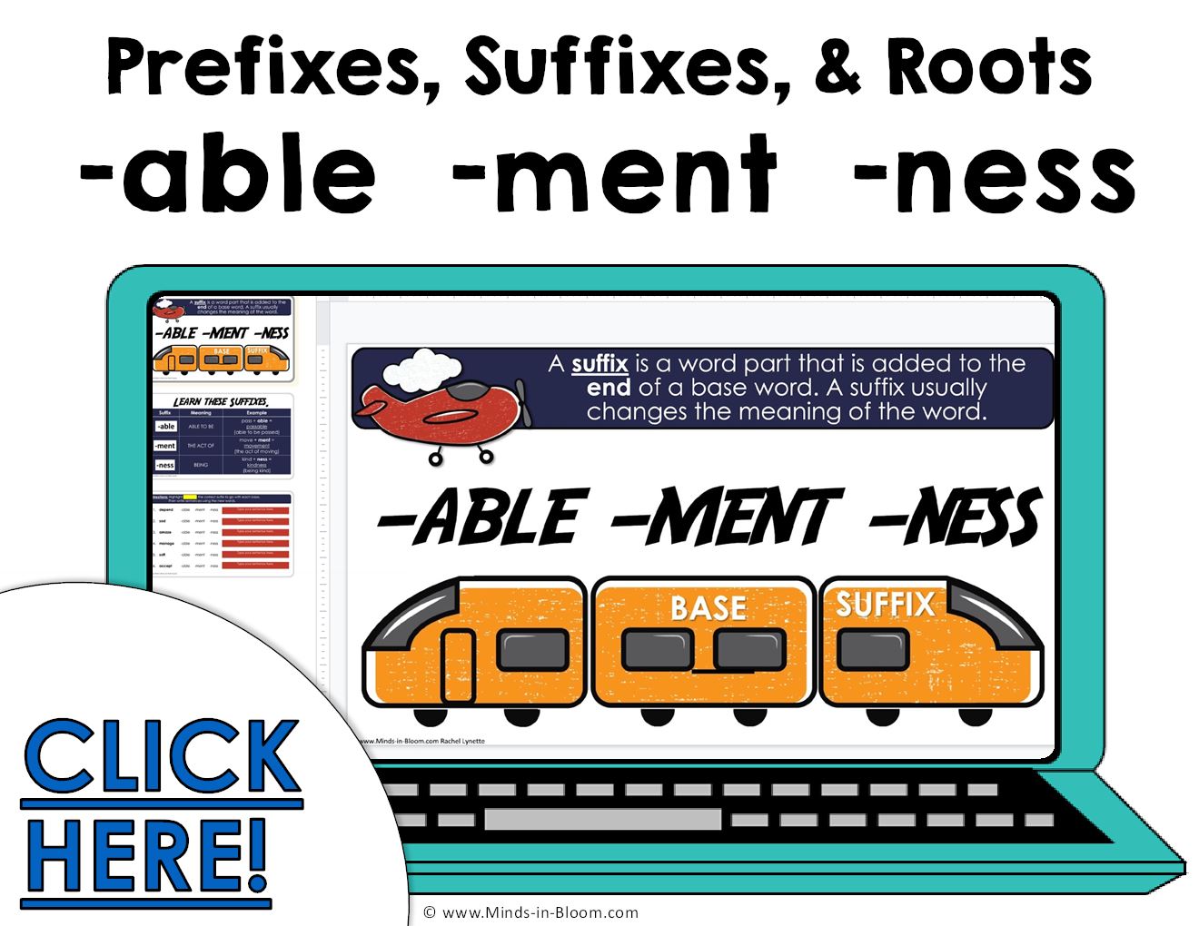 Suffix Practice Google Slides for Grade 3-5 | Digital Teaching Resource