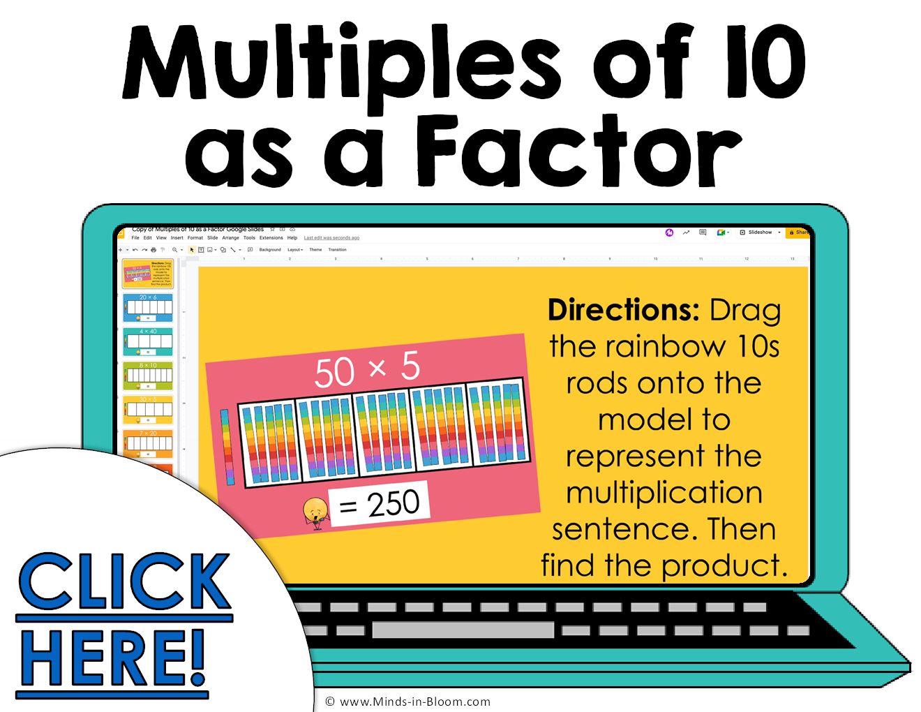 Multiples of 10 as a Factor - Google Slides Activity - Minds in Bloom ...