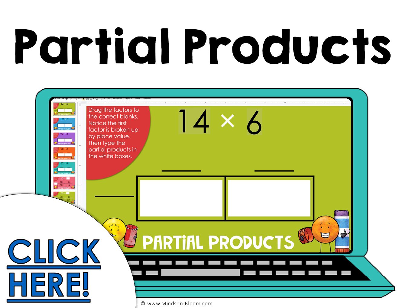Partial Products - Google Slides Activity - Minds in Bloom Unlimited