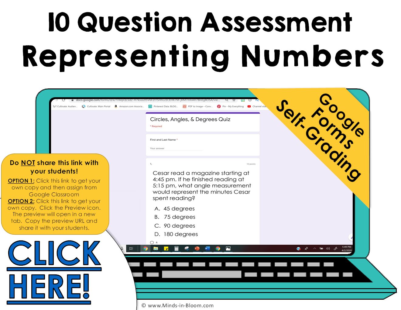 Representing Numbers - 10 Rigorous Questions - Google Forms (self ...