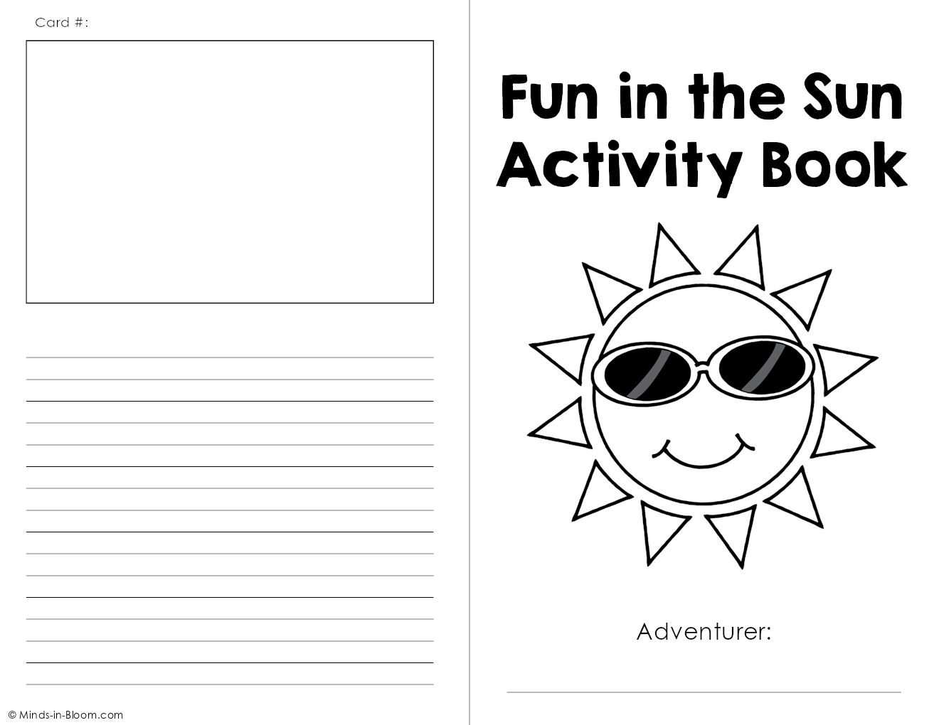 Fun in the Sun - Summertime Outdoors Activity Reflection Booklet ...