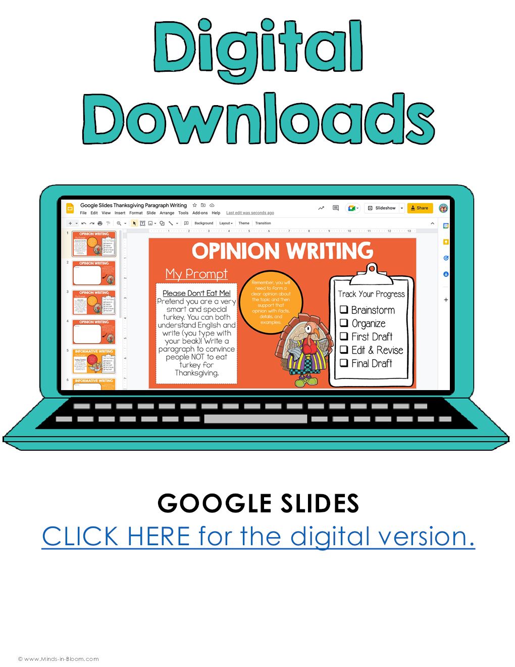 Thankful Paragraph Practice | Writing Worksheet for Grades 3-5