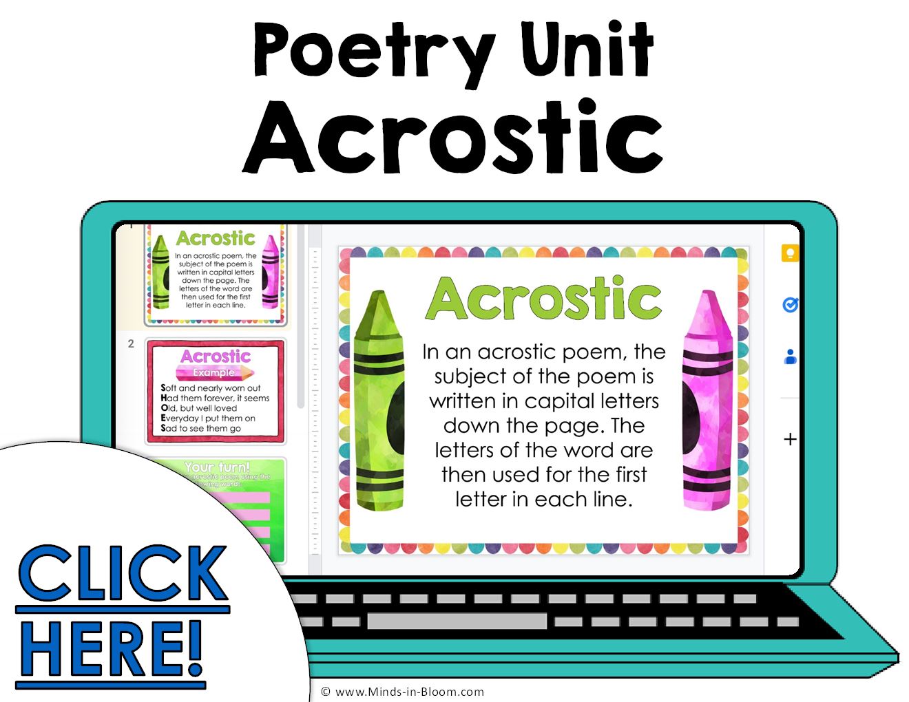 Poetry Slideshow Practice for Grades 3-5 | Google Apps Digital Tool
