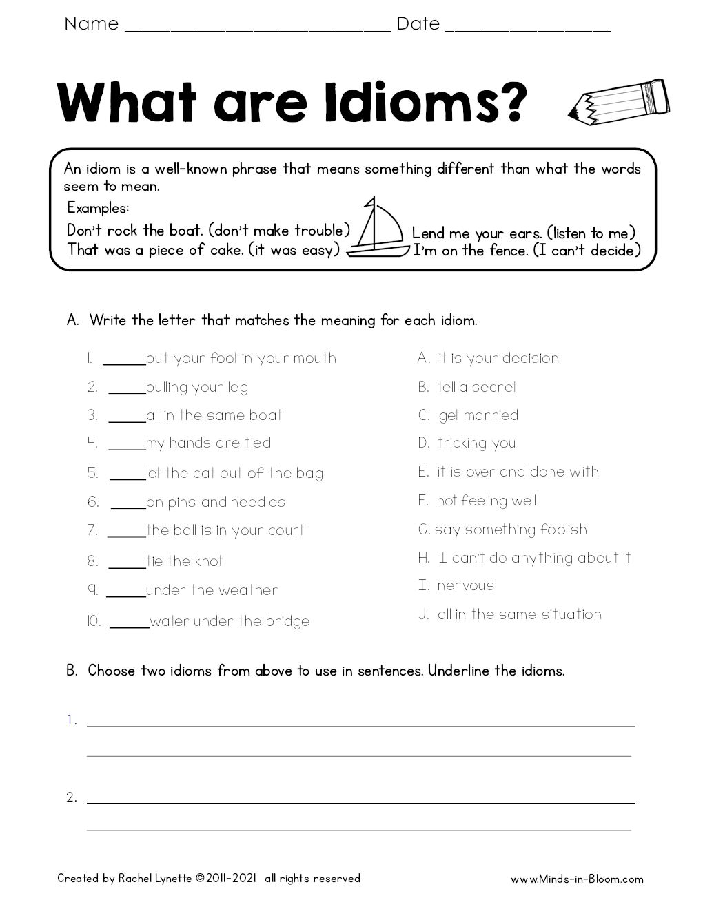 What are Idioms? - Minds in Bloom Unlimited