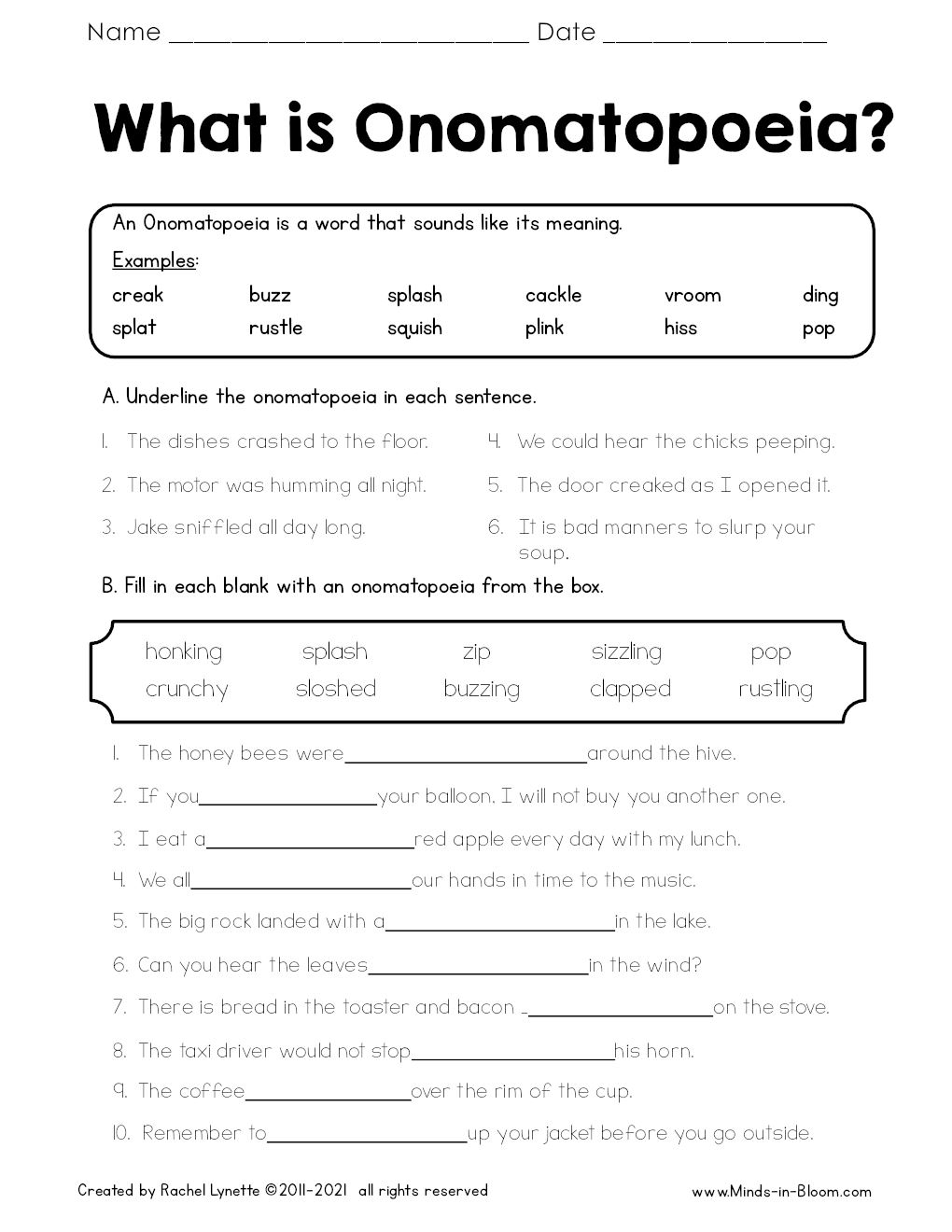 What is Onomatopoeia? - Minds in Bloom Unlimited