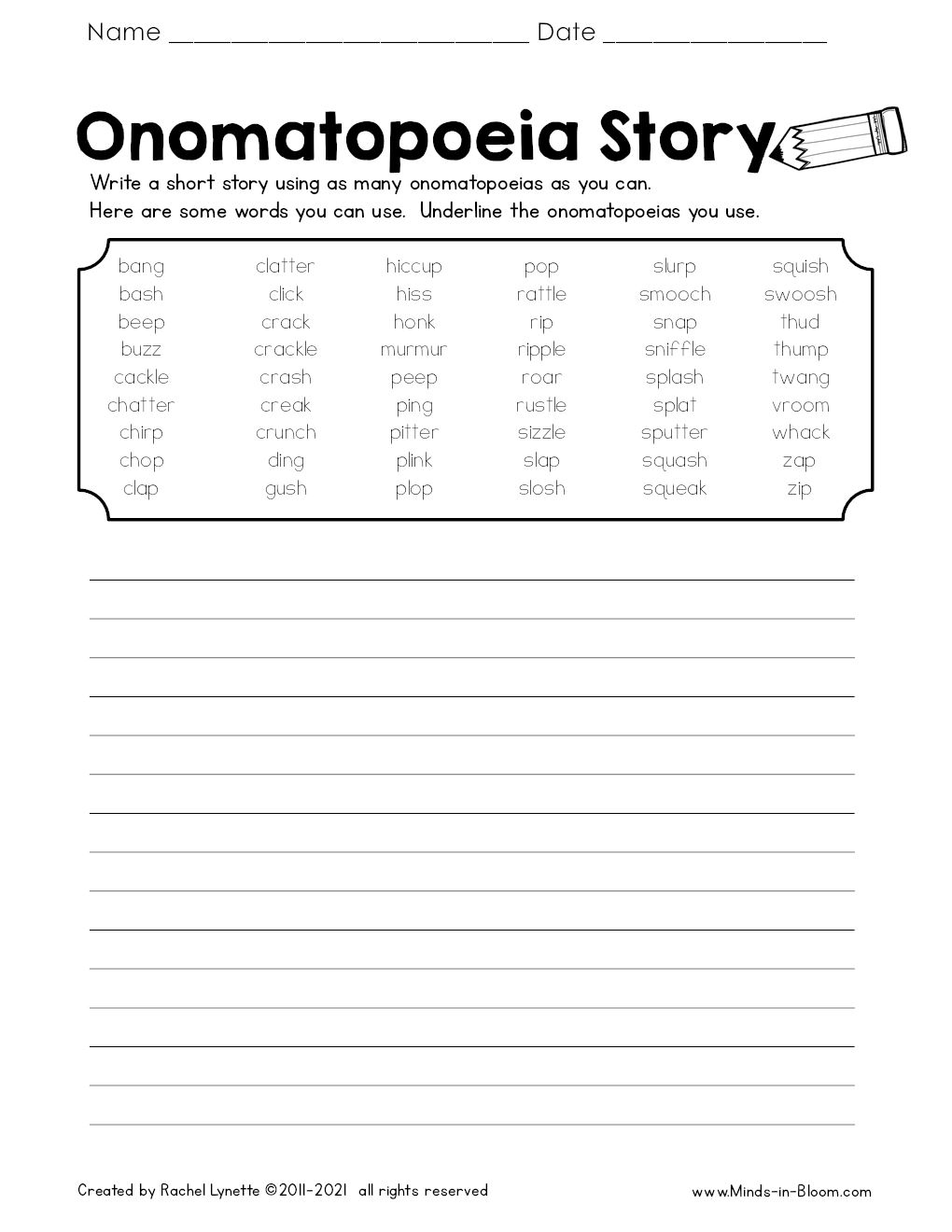 Onomatopoeia Story - Minds in Bloom Unlimited