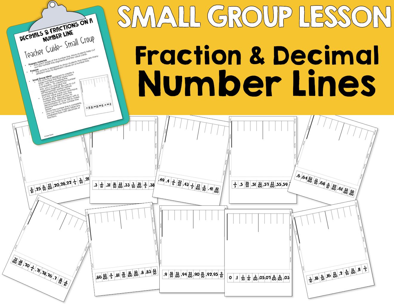 Decimal and Fractions Numbers Lines - Small Group Lesson - Minds in ...
