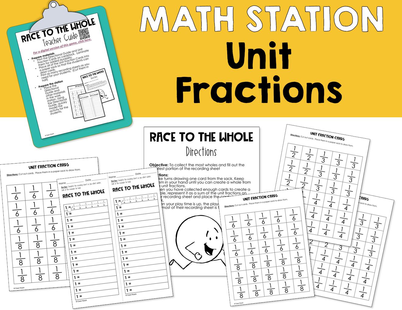 Unit Fractions - Station/Center Activity - Minds in Bloom Unlimited