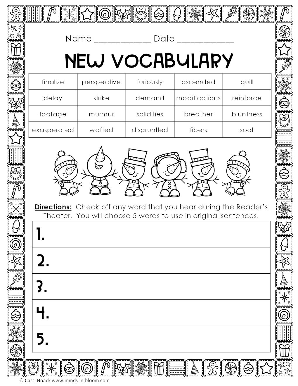 Who Stole Santa's List? Reader's Theater Mystery - Vocabulary - Minds ...