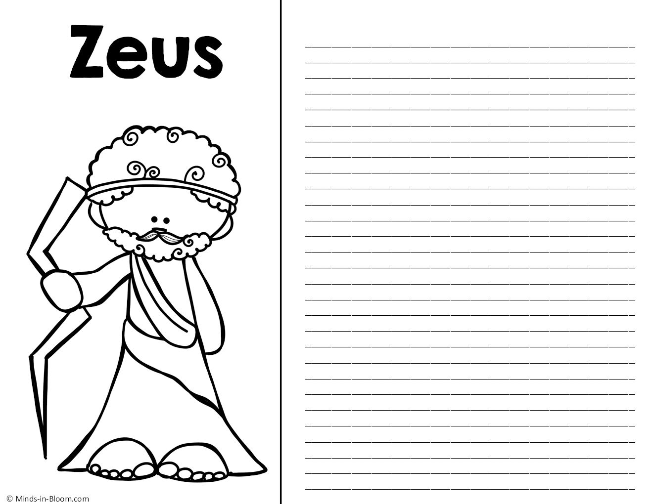 Percy Jackson Novel Study - Greek God Posters with Lines for Writing ...