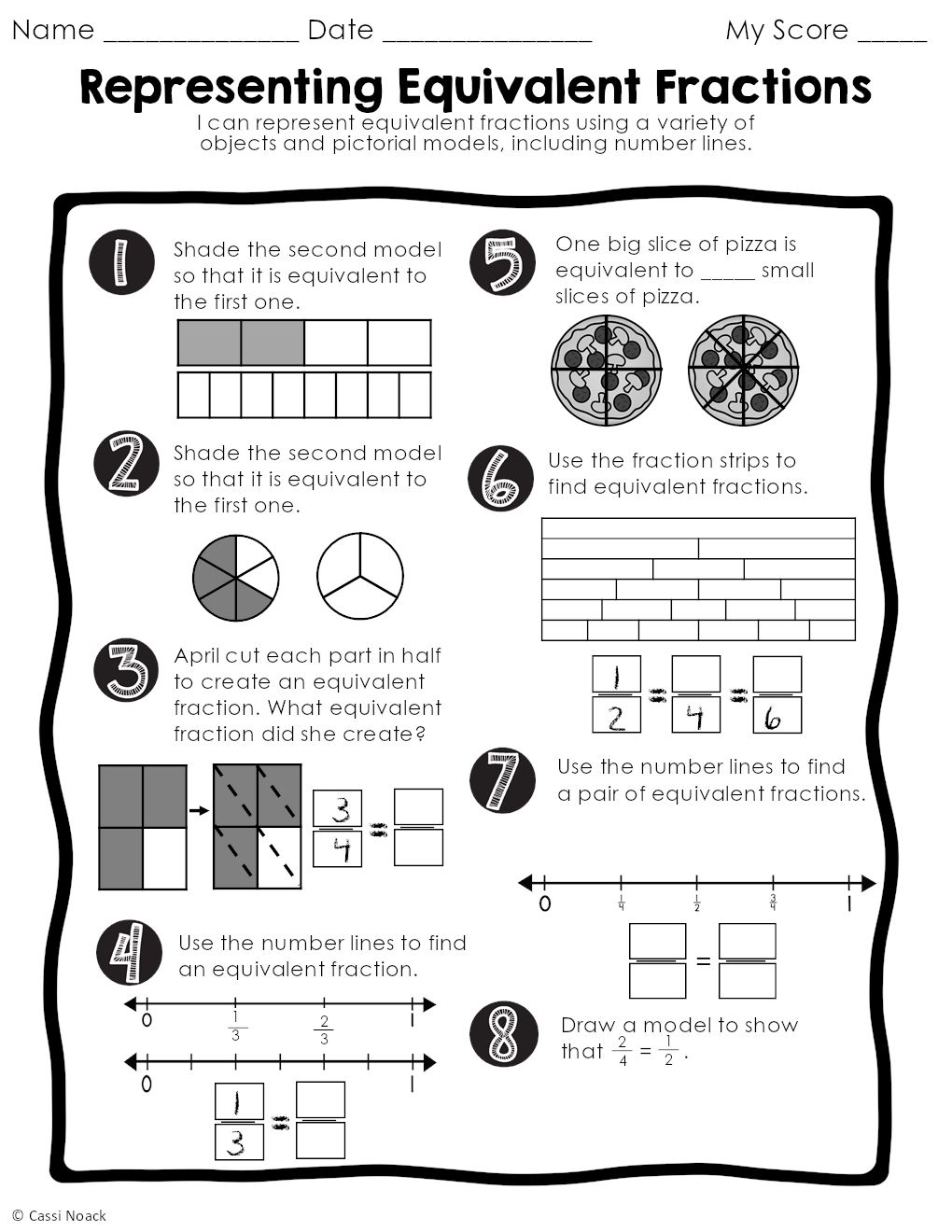Math Quick Checks Great For 3rd Graders Representing Equivalent