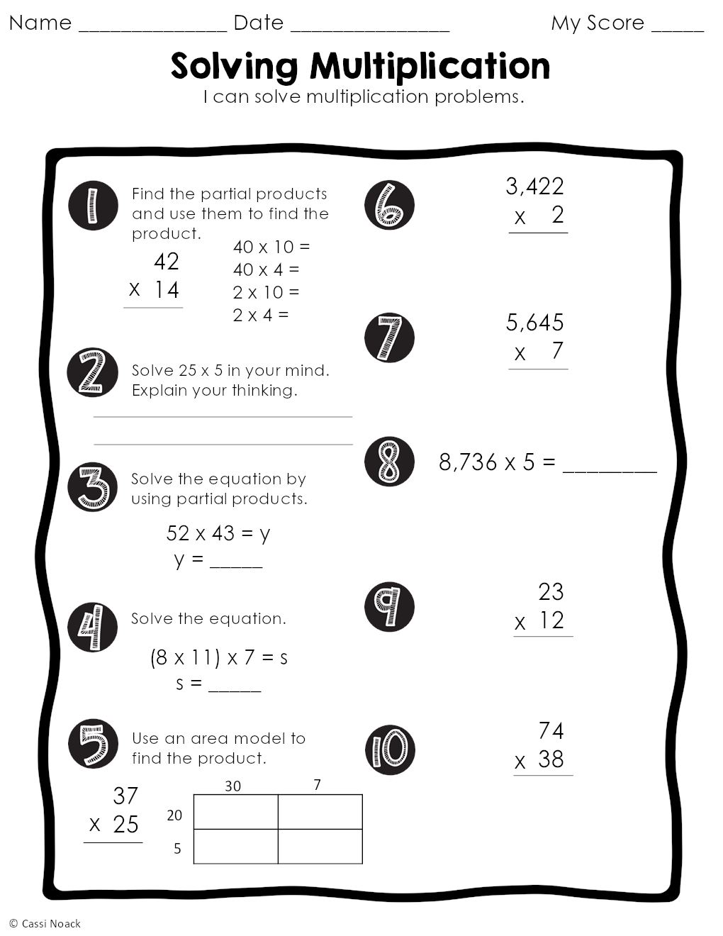 Math Quick Checks Great For 4th Graders Solving Multiplication Math Quick Checks Great For 4th Graders Solving Multiplication