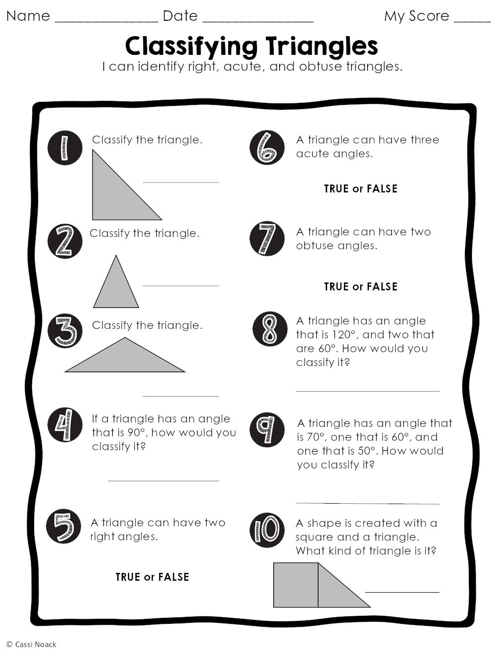 Math Quick Checks Great For 4th Graders Classifying Triangles Math Quick Checks Great For 4th Graders Classifying Triangles