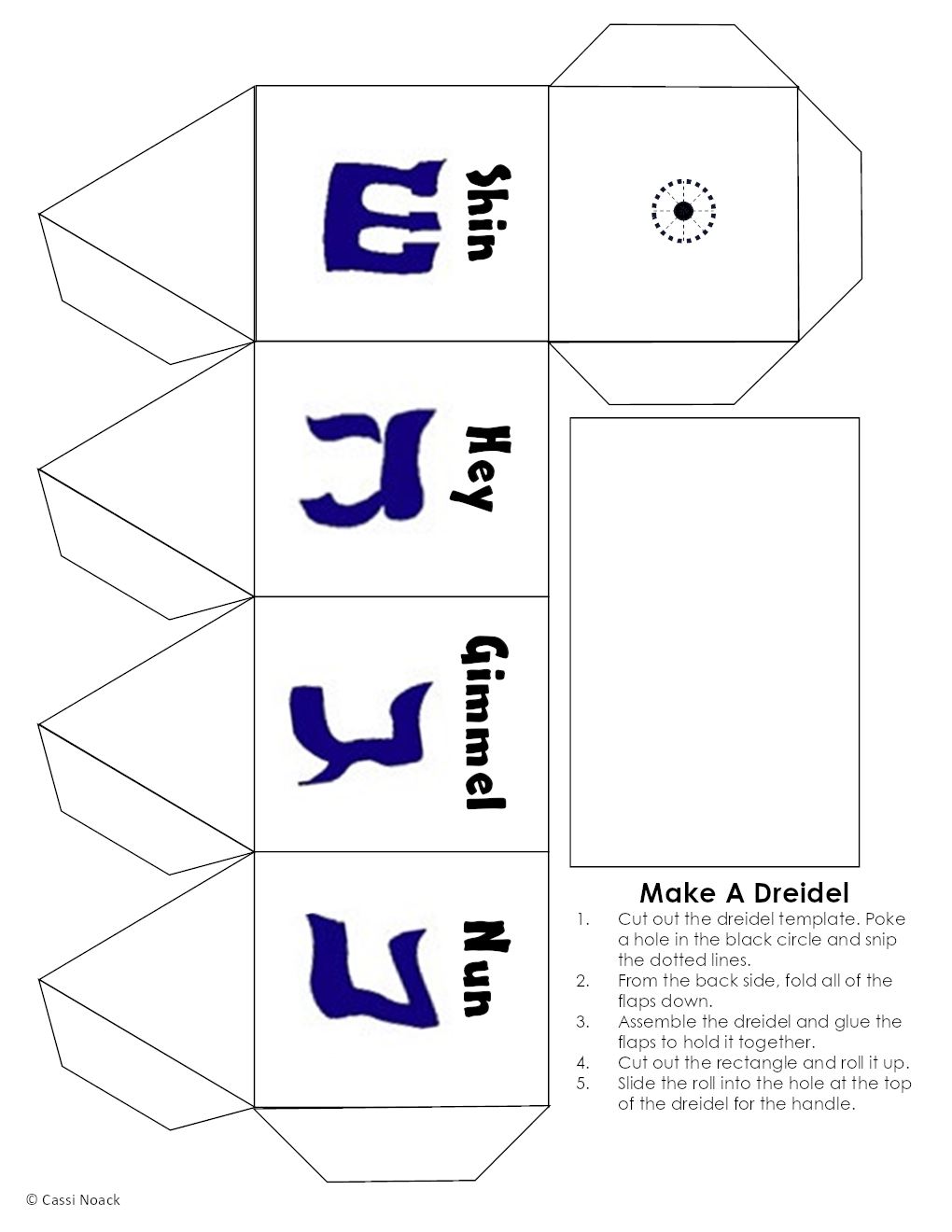 Make your own Dreidel! - Minds in Bloom Unlimited