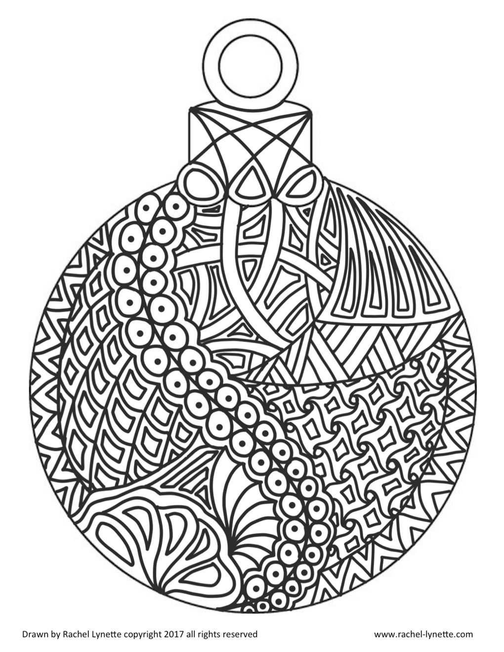 Christmas Ornament Coloring Page - Minds in Bloom Unlimited