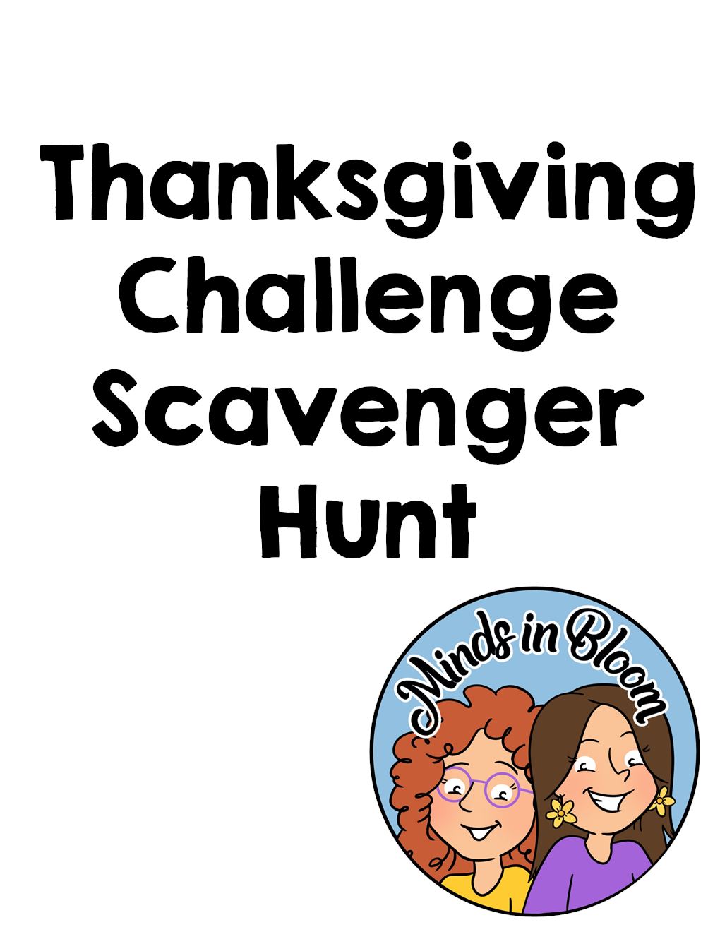 Thanksgiving Challenge Scavenger Hunt - Minds in Bloom Unlimited