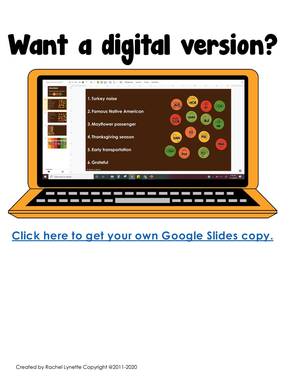 Thankful Words Practice for Grades 3-5 | Digital Google Apps