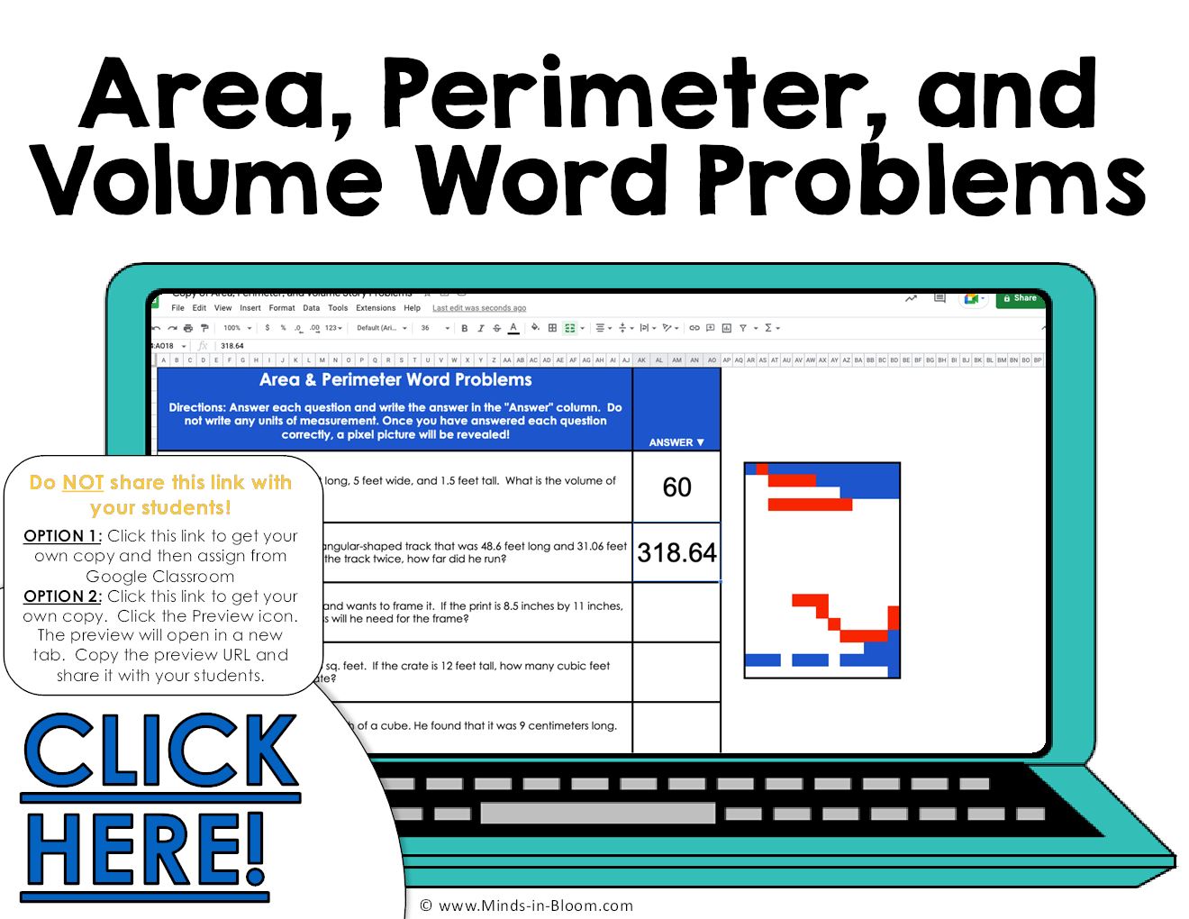 Google Sheets Activity - Solving Problems that Deal with Area and ...