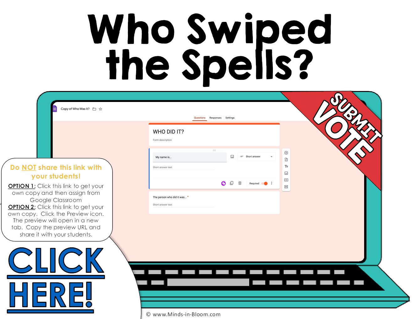 Who Swiped the Spells? Reader's Theater Mystery - Google Forms - Make ...