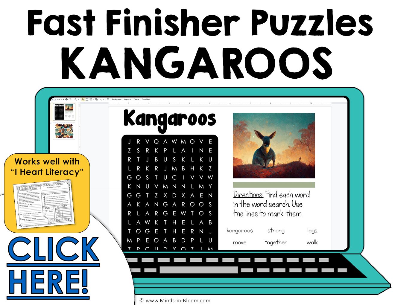 Google Slides - I Love Literacy Fast Finishers Puzzles - KANGAROOS ...