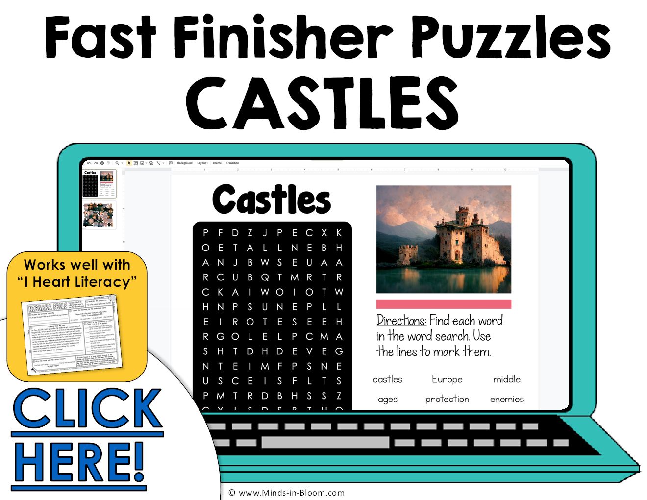 Google Slides - I Love Literacy Fast Finishers Puzzles - CASTLES ...