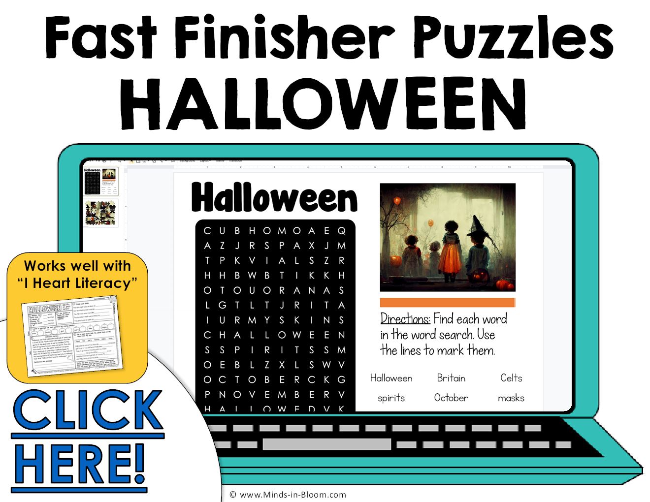 Google Slides - I Love Literacy Fast Finishers Puzzles - HALLOWEEN ...