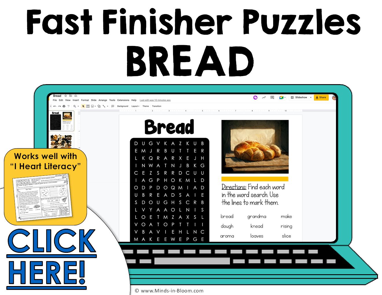Google Slides - I Love Literacy Fast Finishers Puzzles - BREAD - Minds ...