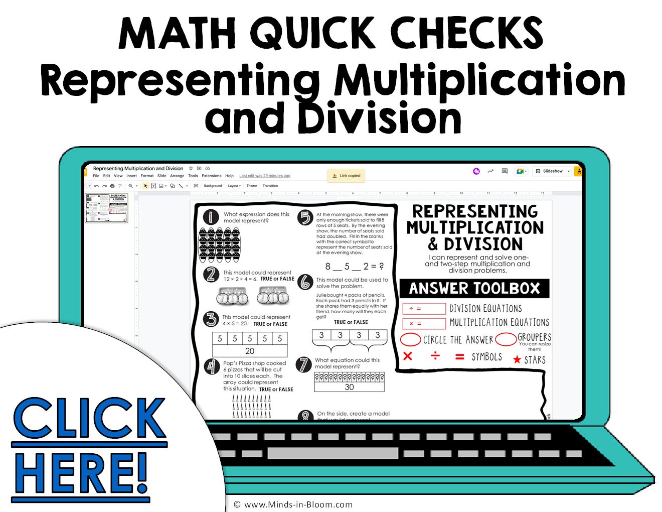 Google Slides Math Quick Checks Great For 3rd Graders