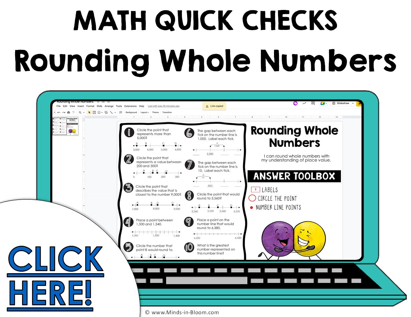 Google Slides - Math Quick Checks (Great for 3rd graders) - Rounding ...