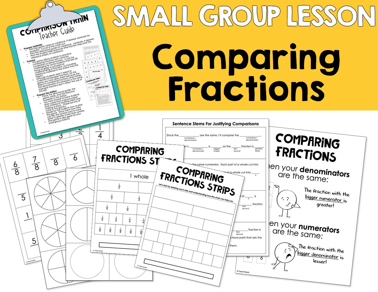 Comparing Fractions - Small Group Lesson - Minds in Bloom Unlimited