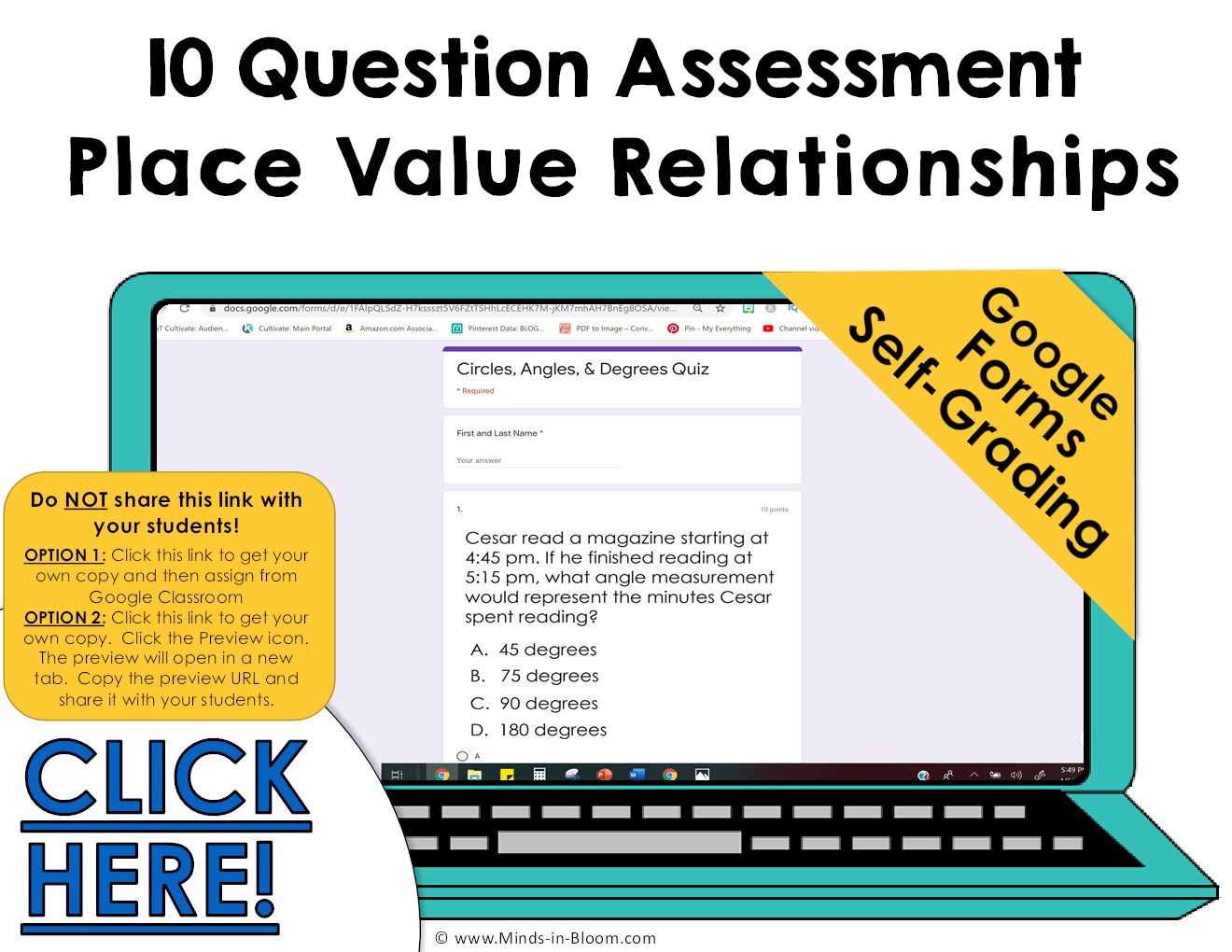 Place Value Relationships - 10 Rigorous Questions - Google Forms (self ...