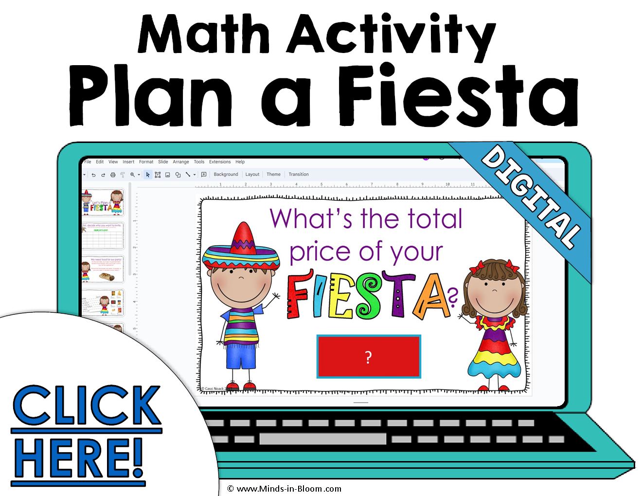 Plan a Cinco de Mayo Fiesta Digital Math Activity - Minds in Bloom ...