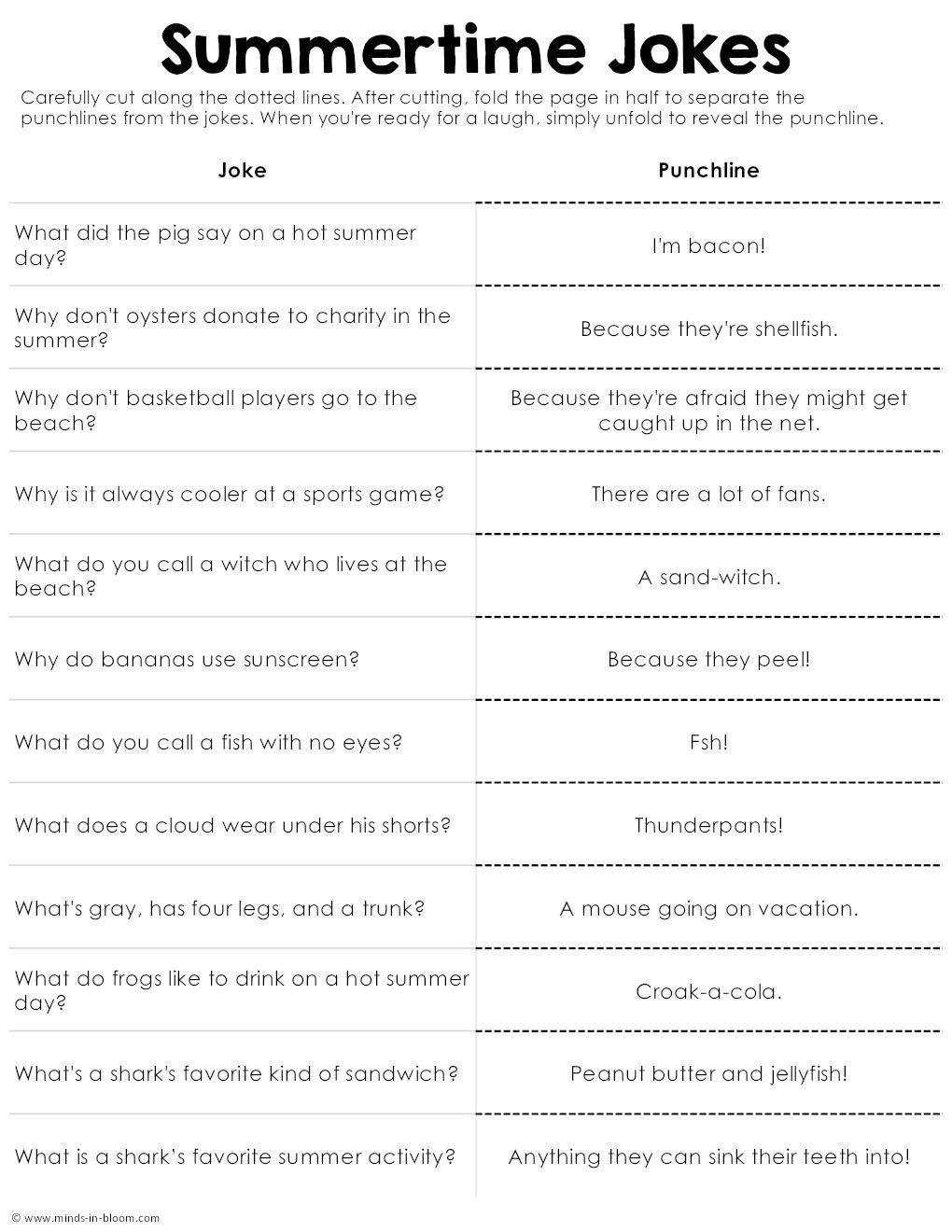 Summer - Jokes - Minds in Bloom Unlimited