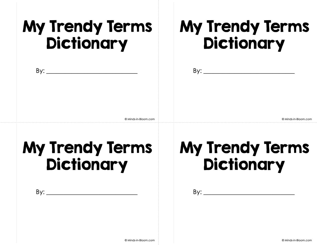 Trendy Terms Dictionary - To Use with Internet Slang - Personal Size ...